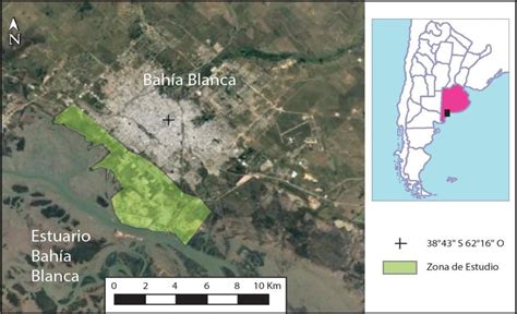 Imagen Satelital De La Ciudad De Bahía Blanca Argentina Download