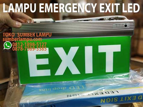 JUAL Lampu EXIT LED Emergency Sign Sumberlampu Com