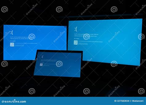 Blue Screen Of Death Operating System Crash Error Message Bsod Malfunction Report Editorial