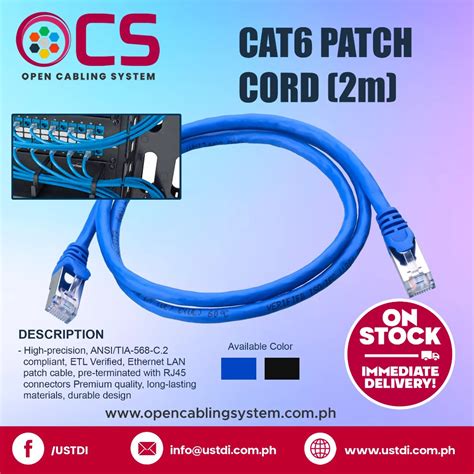 CAT6 PATCH CORD 2m Computers Tech Parts Accessories Cables Adaptors On Carousell