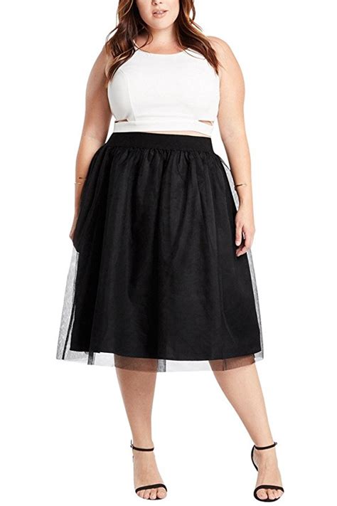 Fashionable Spring Outfits With A Plus Size Tulle Skirt