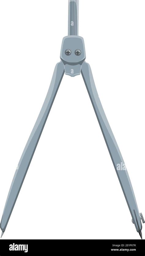 Bow Compass Vector Isolated Icon College And University Drawing Compass Education Supply Back