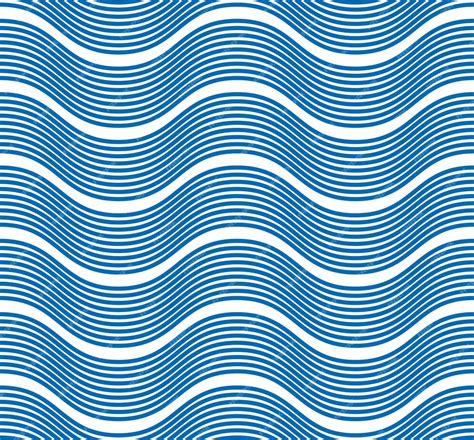 Premium Vector Waves Seamless Pattern Vector Water Runny Curve Lines