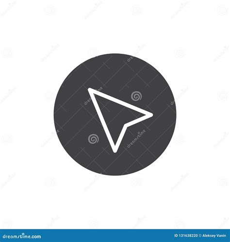 Cursor In A Circle Vector Icon Stock Vector Illustration Of Perfect Simple 131638220