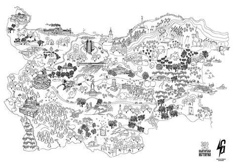 Оцвети България детска карта със забележителности Магазин „Българска история“ Книги и