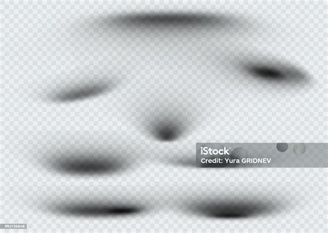 투명 한 타원형 그림자 격리 하는 부드러운 가장자리의 집합입니다 벡터 일러스트 레이 션 가장자리에 대한 스톡 벡터 아트 및 기타 이미지 가장자리 개념 개체 그룹