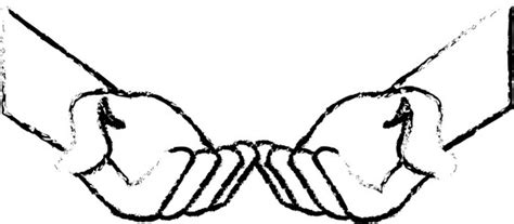 Male Grasping Hands Colorful Element Royalty Free Vector