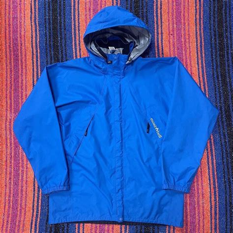 몽벨 블루 바람막이 빈티지 윈드브레이커 아웃도어 캠핑 헬로마켓