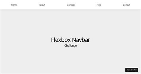 Flexbox Navbar Codesandbox