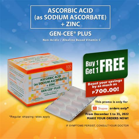 Gen Cee Plus Zinc Buy 1 Box Get 1 Box Free Shopee Philippines