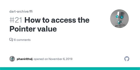 How To Access The Pointer Value · Issue 21 · Dart Archiveffi · Github