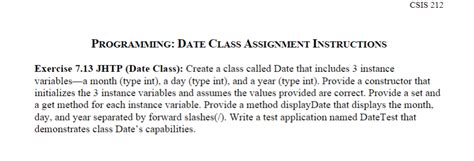 solved exercise 7 13 jhtp date class create a class