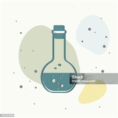 의료 제약 전구의 벡터 아이콘입니다 화학 실험을 위한 플라스크 여러 가지 빛깔의 배경에 실험실 플라스크 건강관리와 의술에 대한 스톡 벡터 아트 및 기타 이미지 Istock