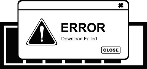 Vector Drawn Illustration Black And White Icon System Bar Loading Pop Up Error Stock