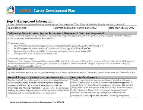 Personal Career Development Plan Template You Can Easily Make One With