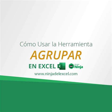 Cómo Usar la Herramienta Agrupar en Excel Ninja del Excel
