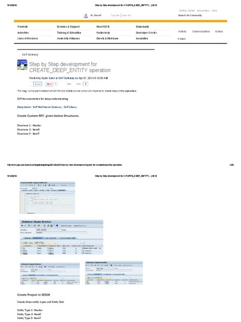 Crud Operation Create Deep Entity Odata Pdf Data Management Digital Technology