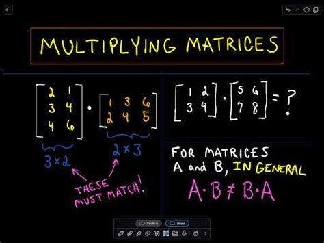 Multiplying Matrices Example YouTube