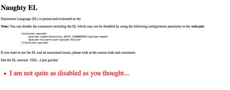 Jsf 22 Tip Of The Day Naughty Expression Language El