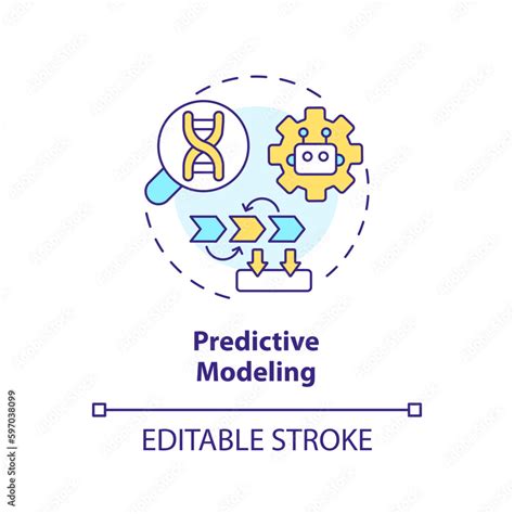 Predictive Modeling Concept Icon Analyze Large Datasets Of Patient Information Ai And Ml In
