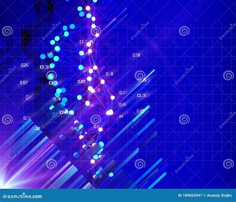 Abstract Polygonal Grid With Glow Dots Concept Of Decision Making Analysis Data Quality Big