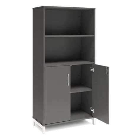 Kontorskab Dna 800x1660 Mm Antracit Hvid 4a4 2a4 Køb Billigt På Grafical Dk