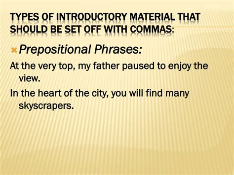 Ppt Commas After Introductory Material Powerpoint Presentation Free Download Id3110302