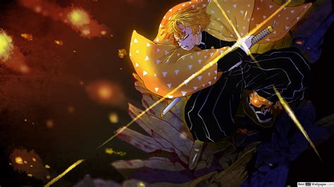 Demon Slayer 1920x1080 Desktop Zenitsu Wallpapers Wallpaper Cave