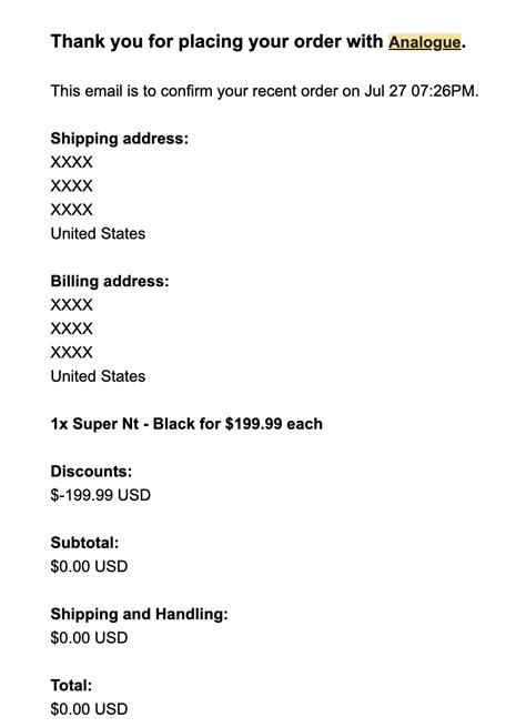 Unexpected Order Confirmation With 199 Amount Anybody Else Receive This Ranalogueinc