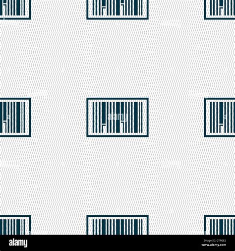 Barcode Icon Sign Seamless Pattern With Geometric Texture Vector Stock Vector Image Art Alamy