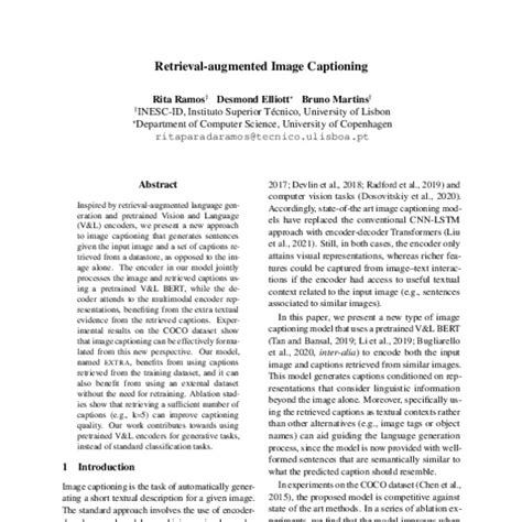 Retrieval Augmented Image Captioning Acl Anthology