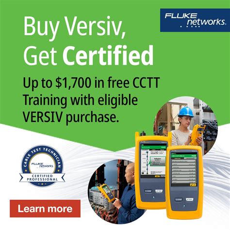 Fluke Corporation On Linkedin Buy Versiv Get Certified