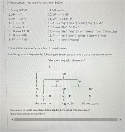 Solved Given A Context Free Grammar As Shown Below S Chegg