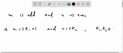 SOLVED Prove That For All Integers M And N If M Is Odd And N Is Even Then M N Is Even