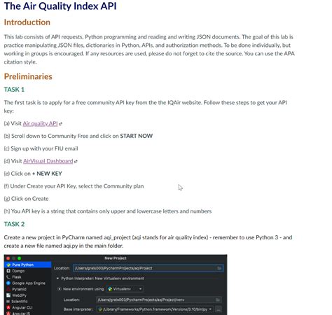Solved The Air Quality Index Api Introduction This Lab