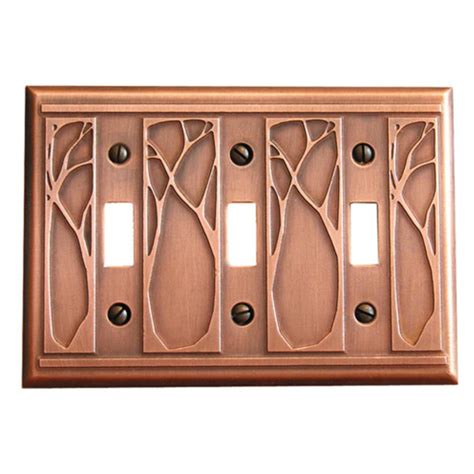 Copper Light Switch Plates Lot Of 7 Real Copper Outlet And Light