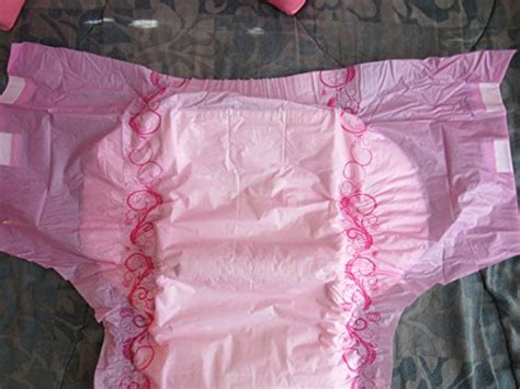 Diapers Dc Amor Medium Large All Pink Theme Plastic Backed Adult Baby No Scent Medium
