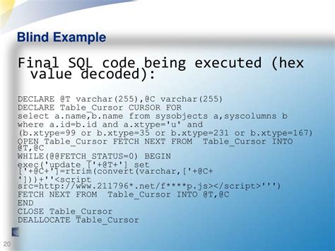Ppt Understanding And Preventing Sql Injection Attacks Powerpoint