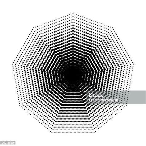 도트 디자인 추상 배경 아트 Nonagon 하프톤 기하학적 도형 벡터 벡터 일러스트 레이 션 9에 대한 스톡 벡터 아트 및 기타 이미지 Istock