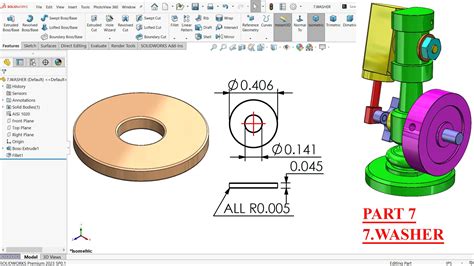 Wobbler Steam Engine In Solidworks Part 7flywheel