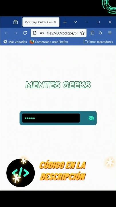 Mostrar Y Ocultar Contraseñas Html Css Y Javascript