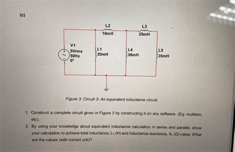 Solved C Figure 3 Circuit 3 An Equivalent Inductance