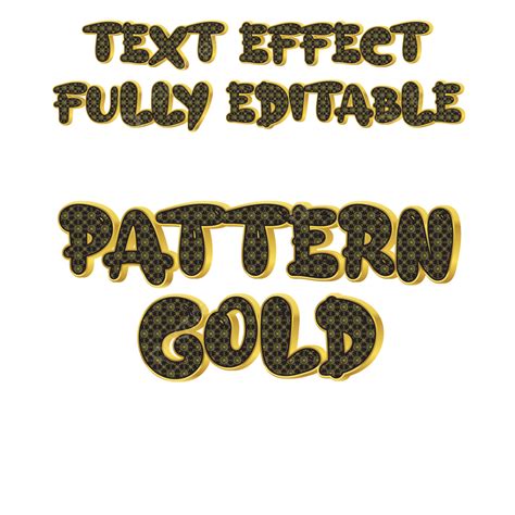 Editable Text Effect Vector Art Png 3d Text Effect With Pattern And