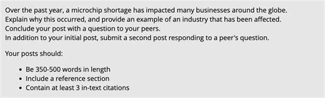 Solved Over The Past Year A Microchip Shortage Has Impacted