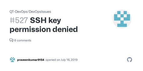 ssh key permission denied · issue 527 · qt devops devopsissues · github