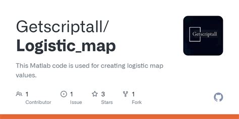 Github Getscriptalllogisticmap This Matlab Code Is Used For