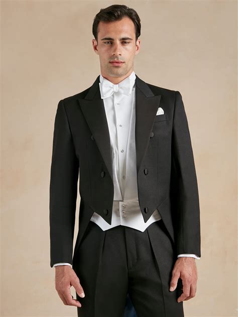 White Tie Evening Tails Black Mens Evening Tails Oliver Brown