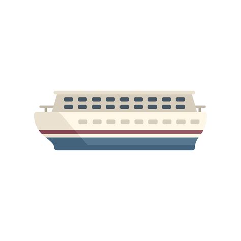 Ferryboat Icon Flat Vector River Ship 17329186 Vector Art At Vecteezy