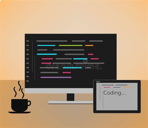 Web Developer Coding Concept Stock Vector Illustration Of Business