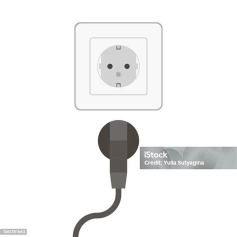 플러그 아웃 소켓을 분리하고 콘센트에서 전기를 제한하여 안전하게 사용할 수 있습니다 전기 에너지 끝 출구 전기 전압 220 볼트 벡터 일러스트레이션 제거에 대한 스톡 벡터